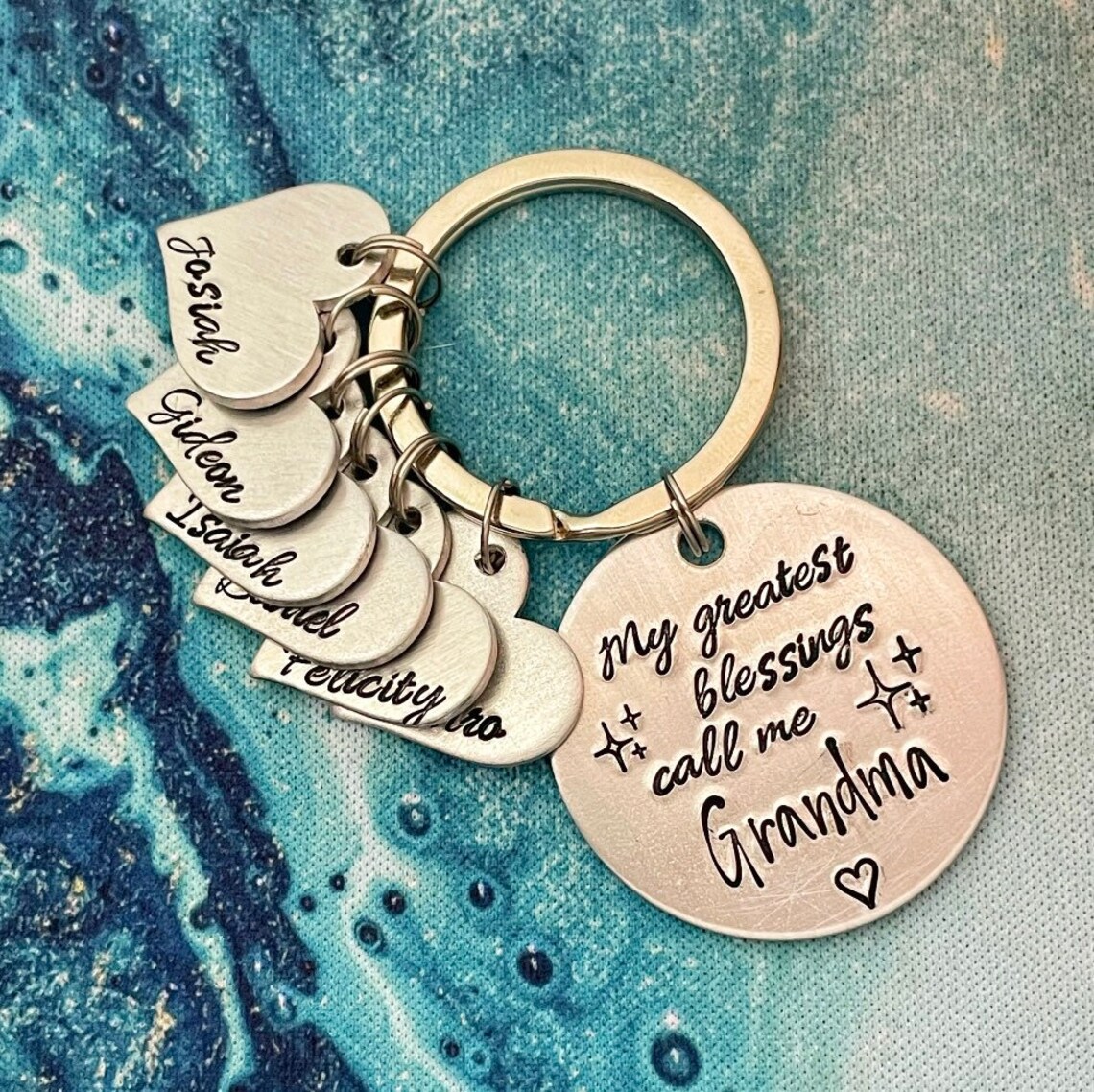 Personalized Grandma Keychain Custom Grandkids Names Gift, Nana Jewelry ...