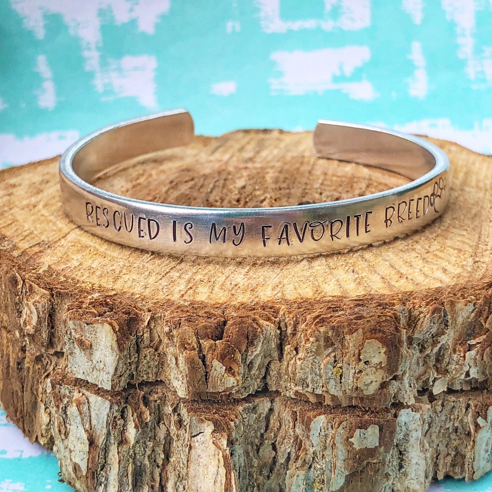 Rescued is My Favorite Breed Donation Bracelet Rescue - Etsy