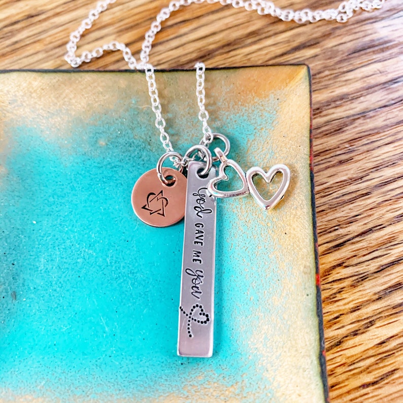 Personalized Adoption God Gave Me You Necklace Adoptive | Etsy