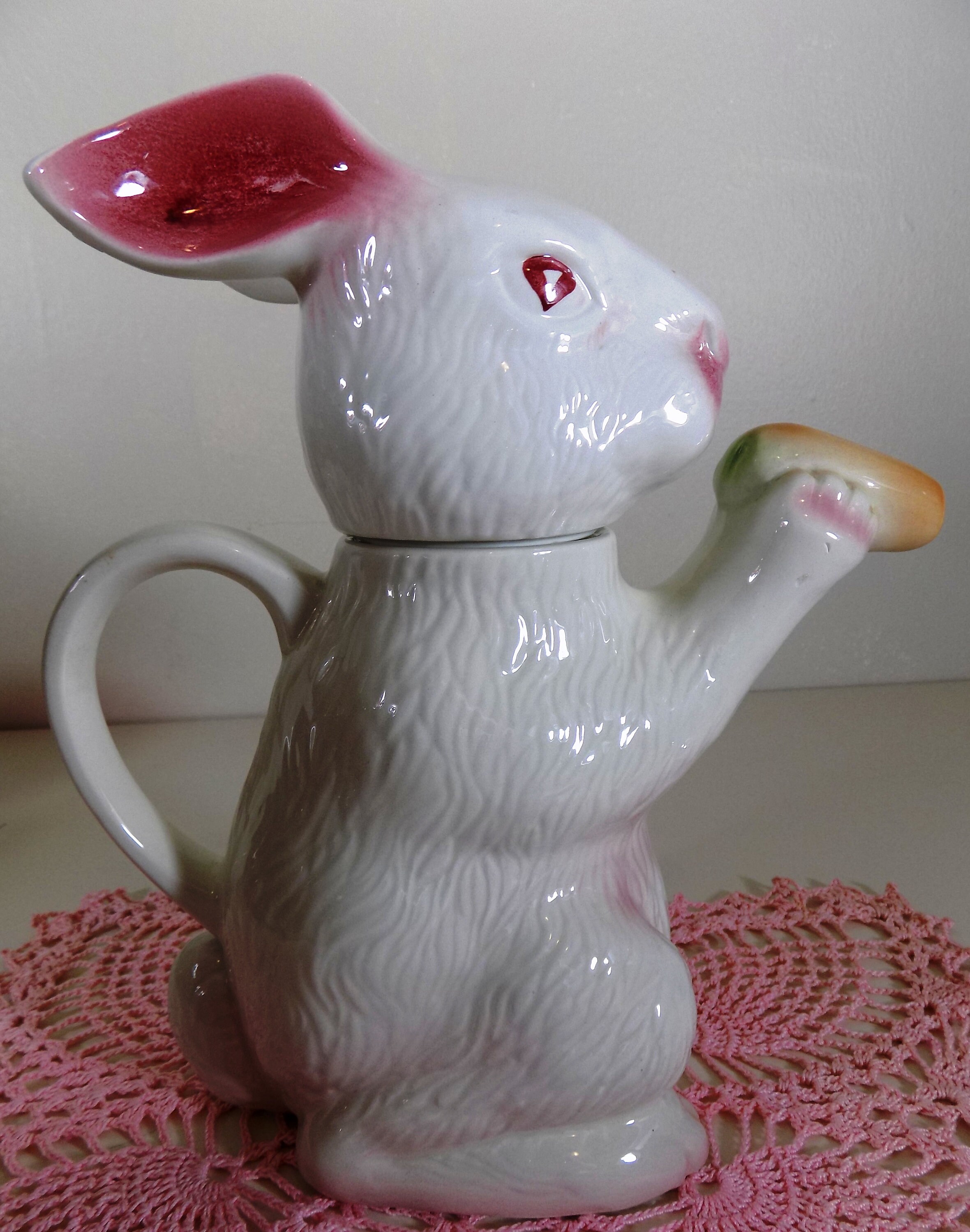 Vintage Bunny Teapot Bobtail Rabbit Teapot/ Tony Wood Studios Made in ...