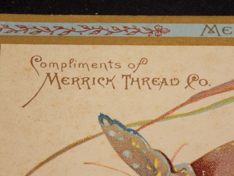 Victorian Trading Card From Merrick Thread Co. 1880's Baby New Year on ...