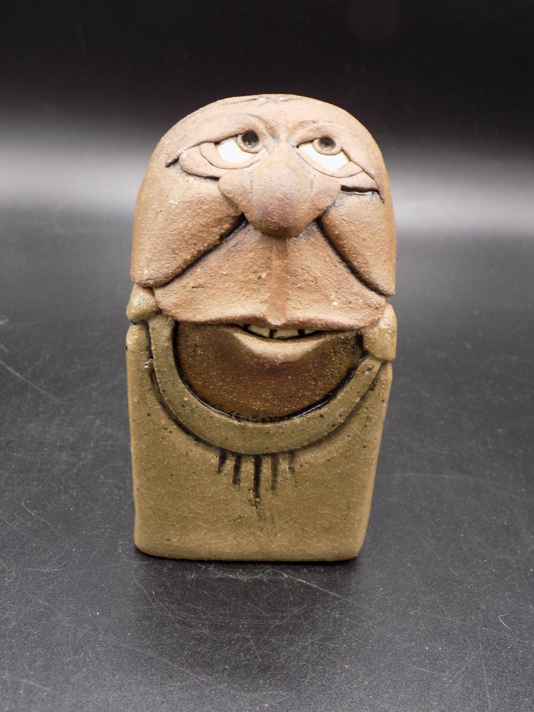 Vintage Claudia Fish "two-faced" Pottery Container /goofy Faces ...