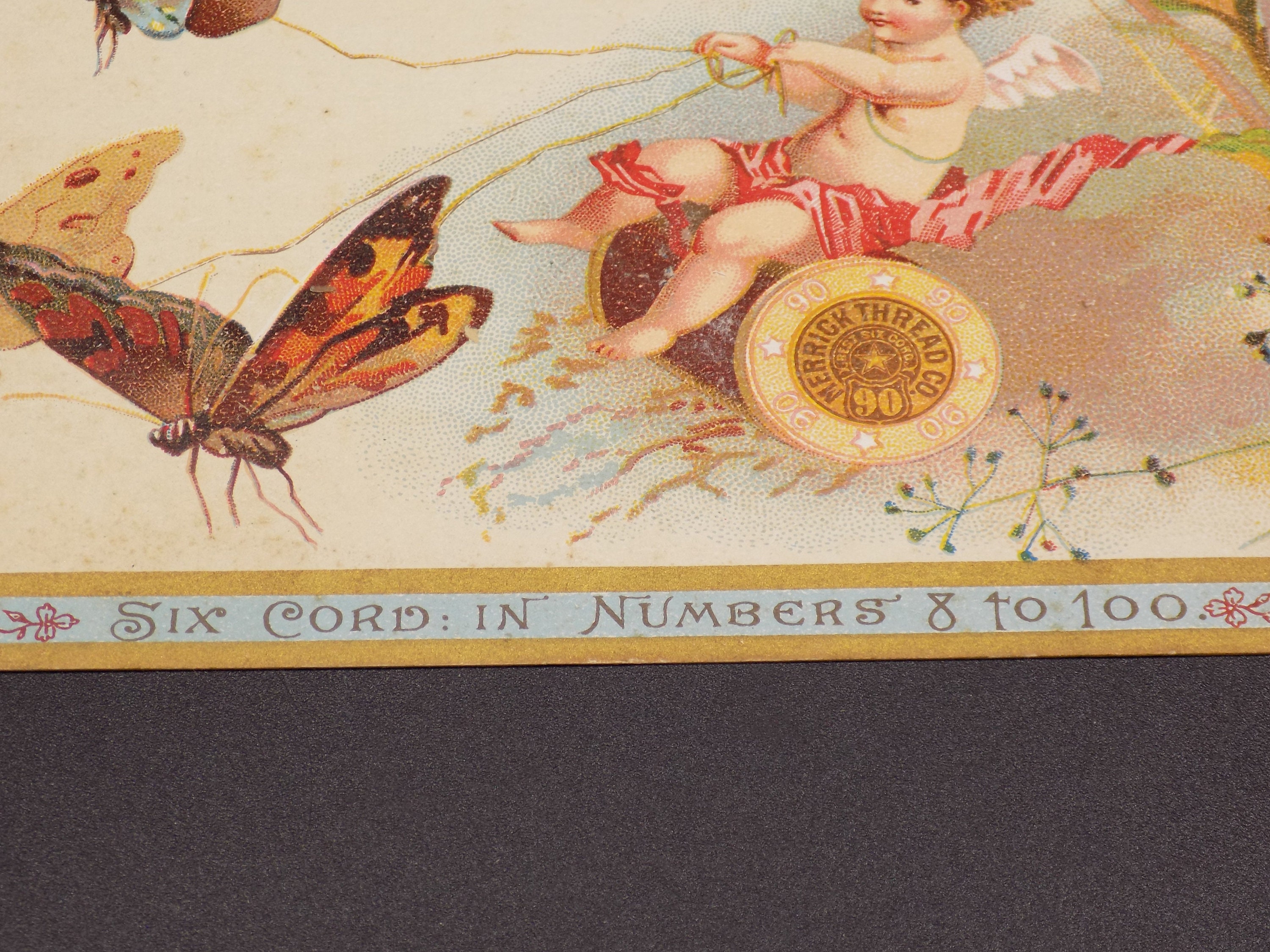 Victorian Trading Card From Merrick Thread Co. 1880's Baby New Year on ...