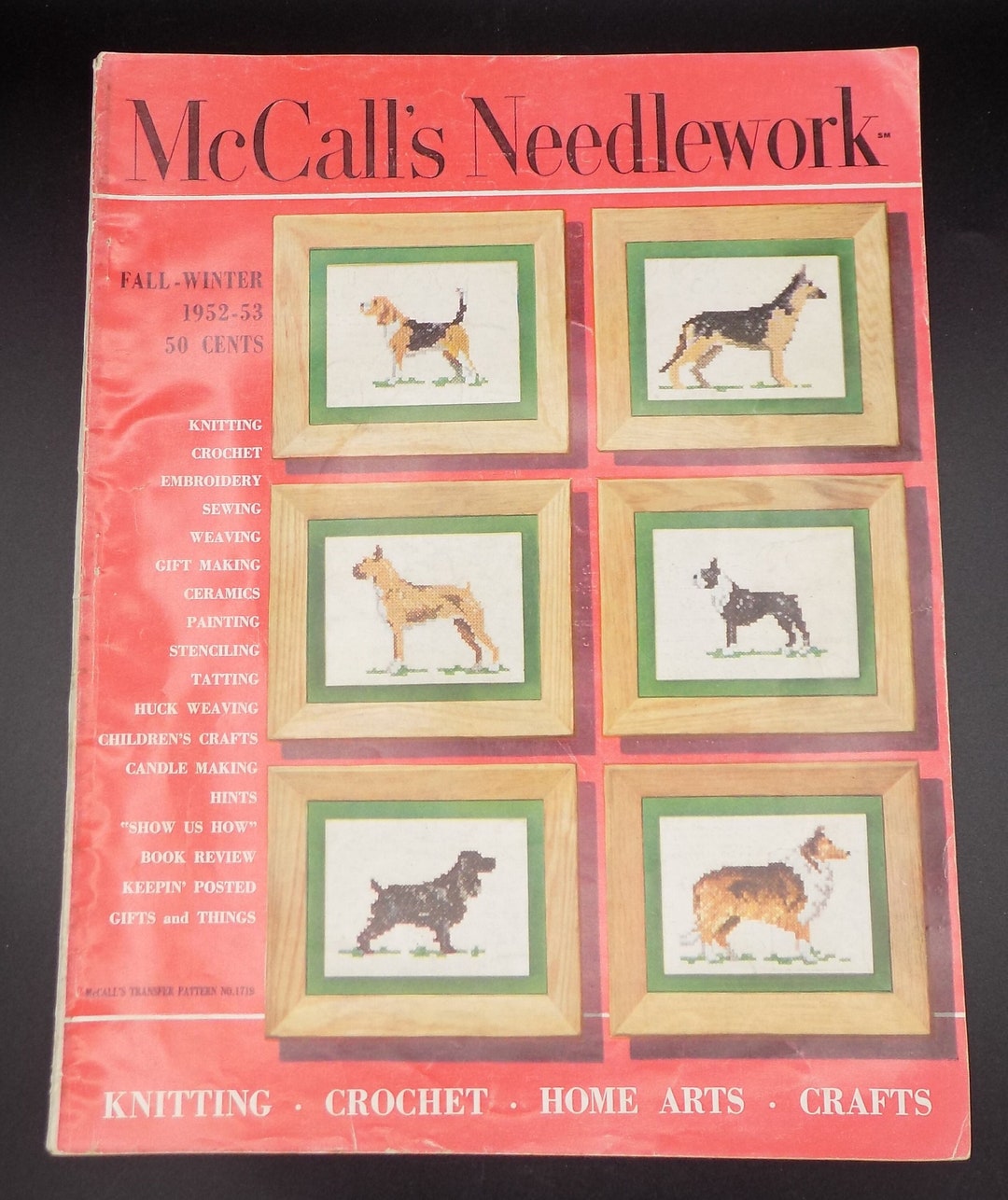 Vintage Mccall Needlework Magazine Winter 1952-53 - Home Decor Crafting ...