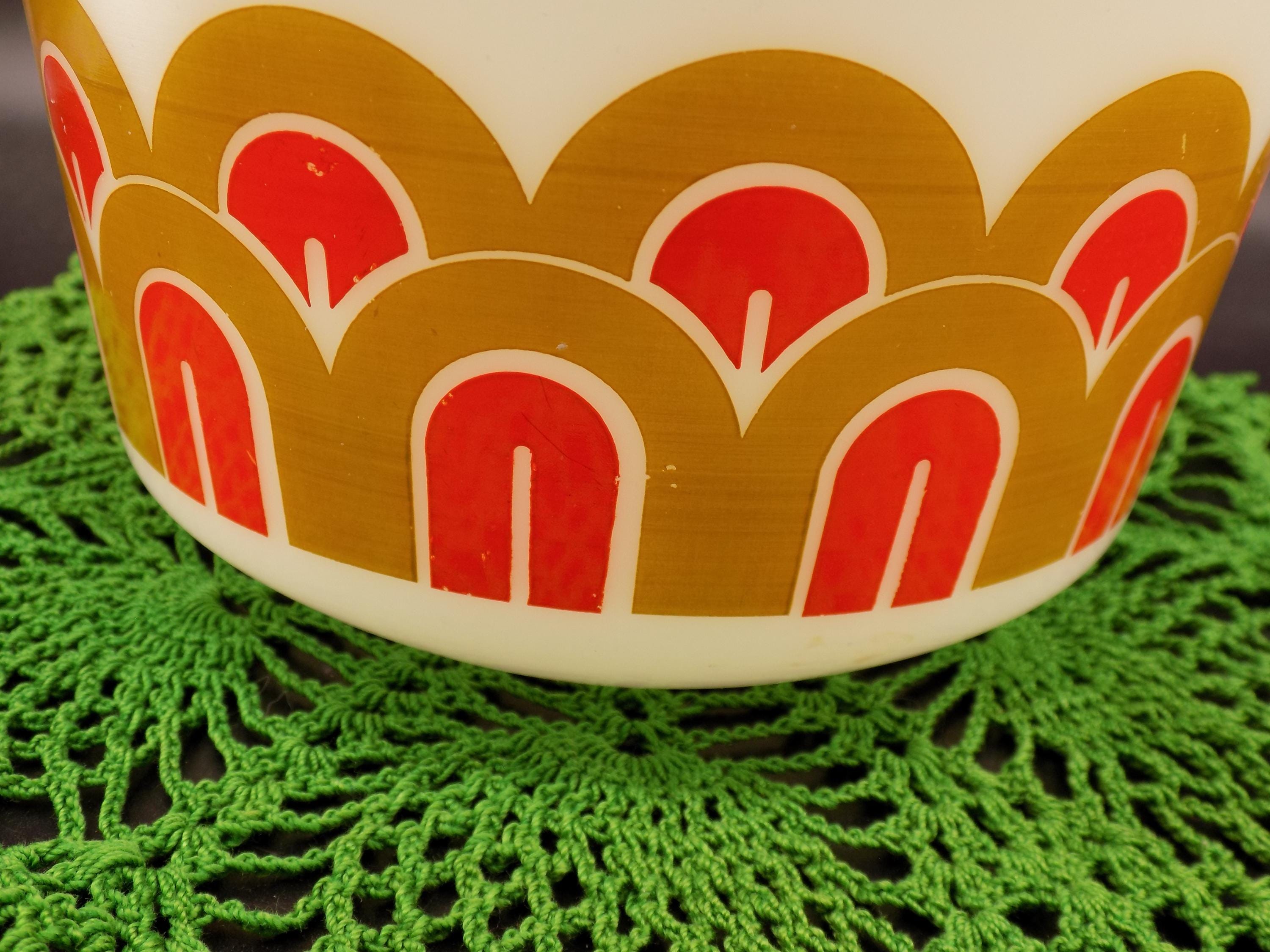 Vintage Pyrex Arches 1970s Fish Scales Pattern 1.5 Qt. Mixing Bowl/oven ...