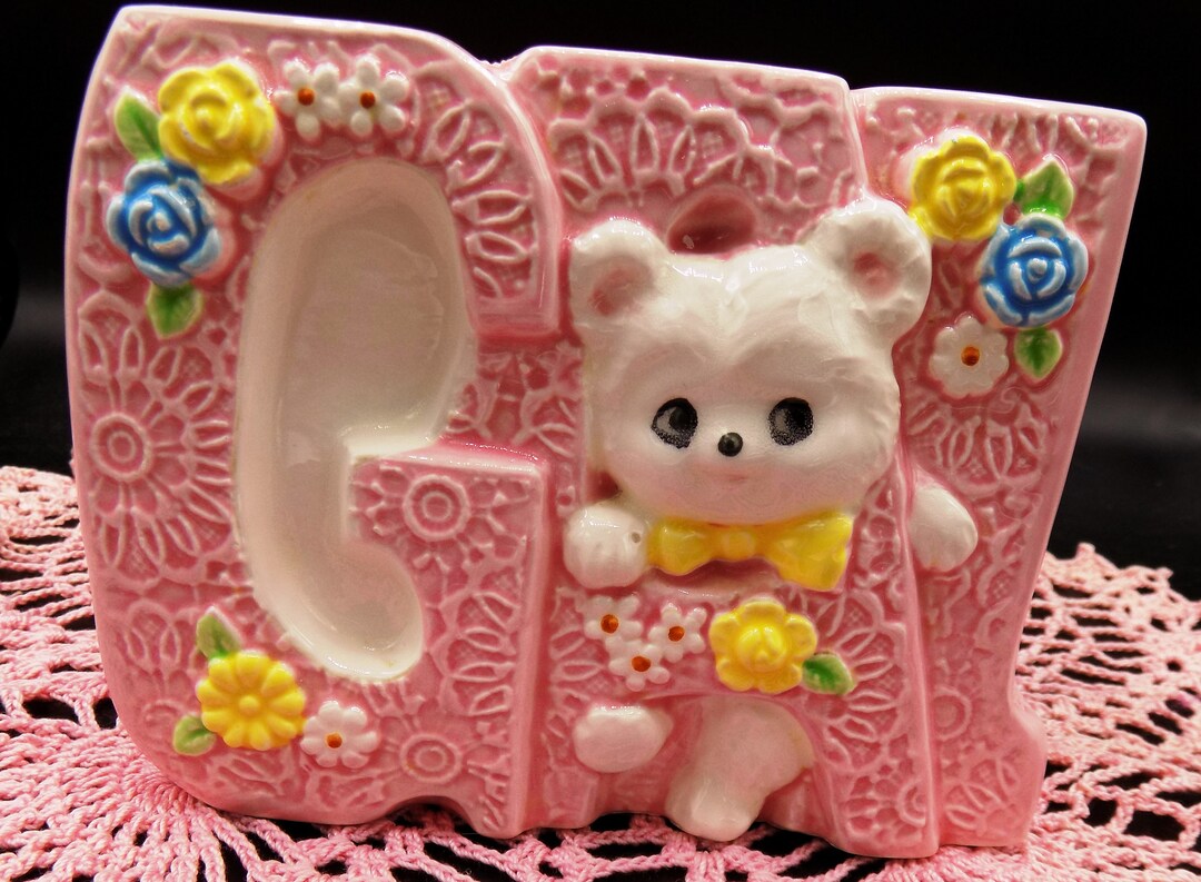 Vintage Lefton Kitty Cat Gal Baby Planter - Etsy