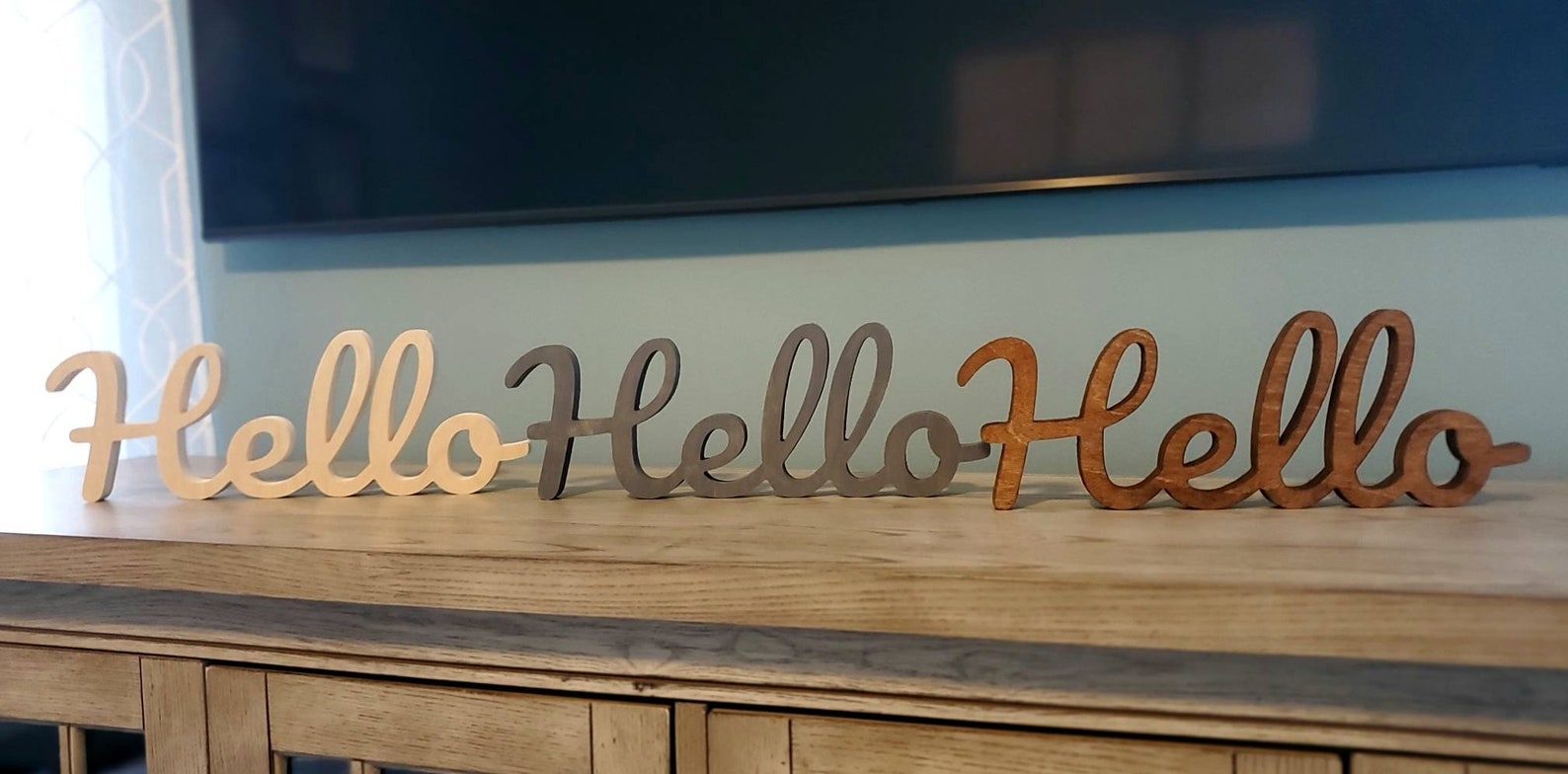 Hello Sign, Hello Wood Sign for Entryway, Hello Wall Decor, Farmhouse ...