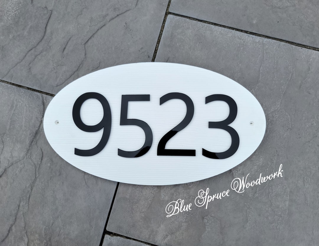 Weather Resistant House Number Plaque, House Number Sign, Home PVC ...