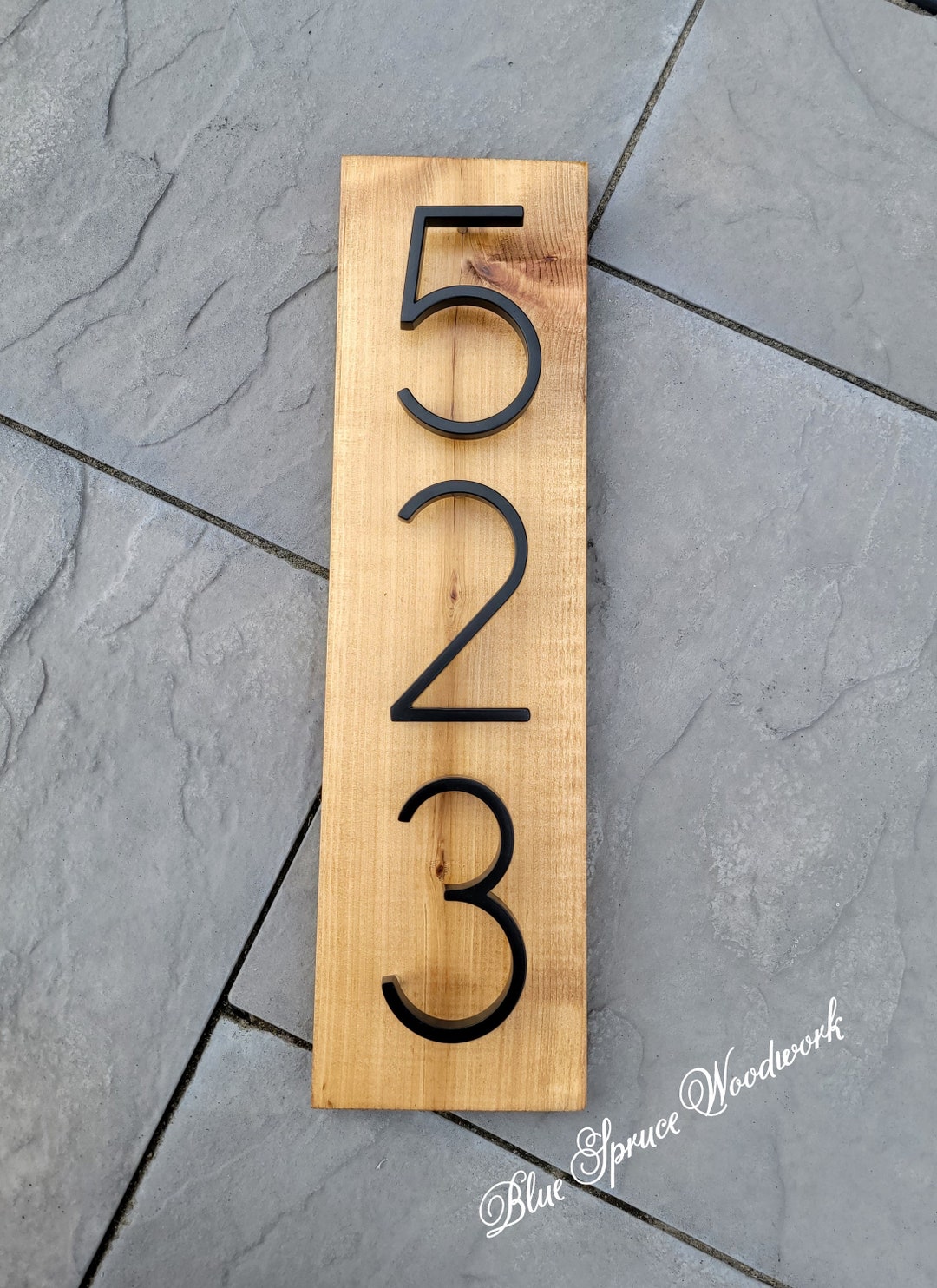 House Number Plaque, House Number Sign, Home Wood Address Sign, Modern ...
