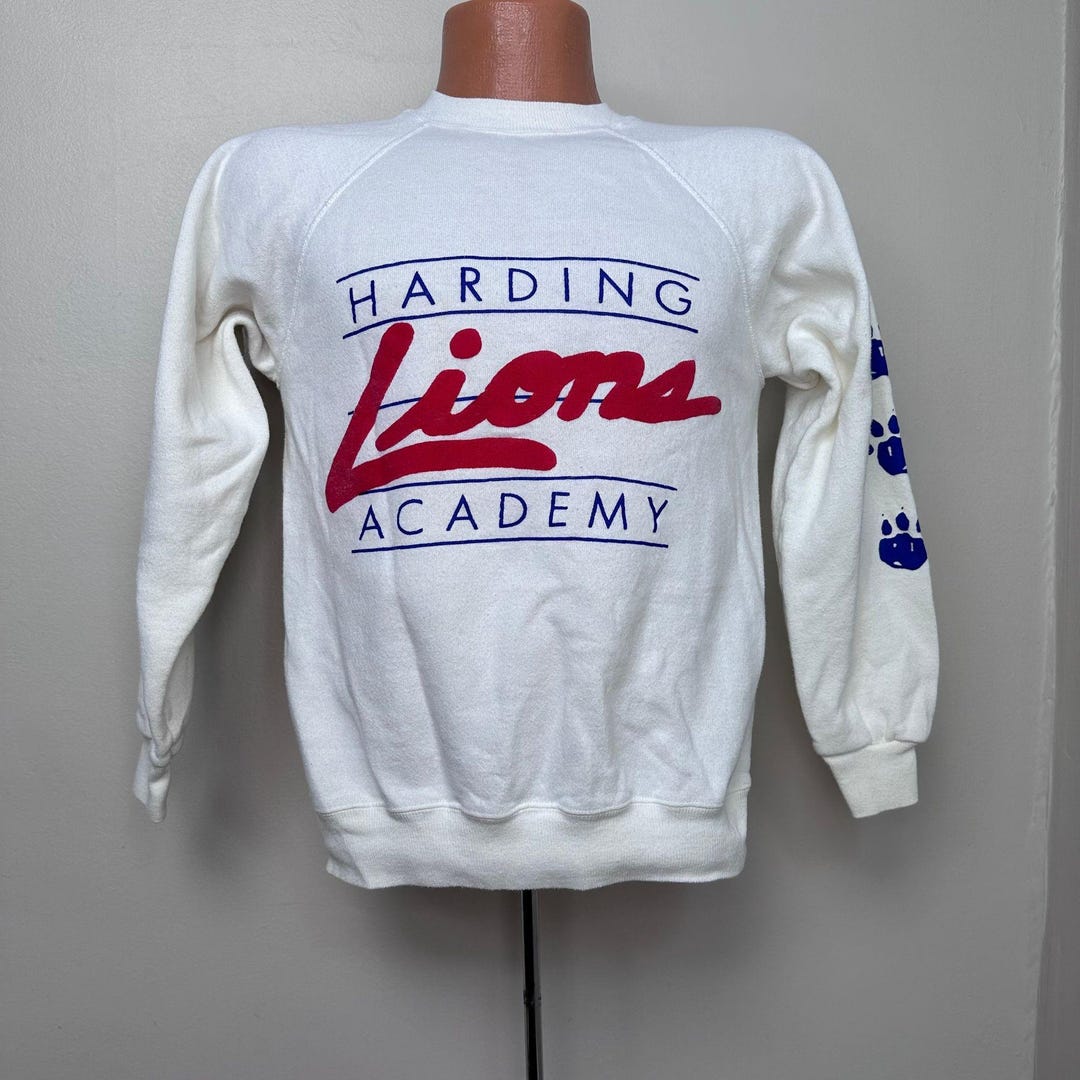 Vintage 1980s Harding Academy Lions Sweatshirt, Hanes Size Small ...