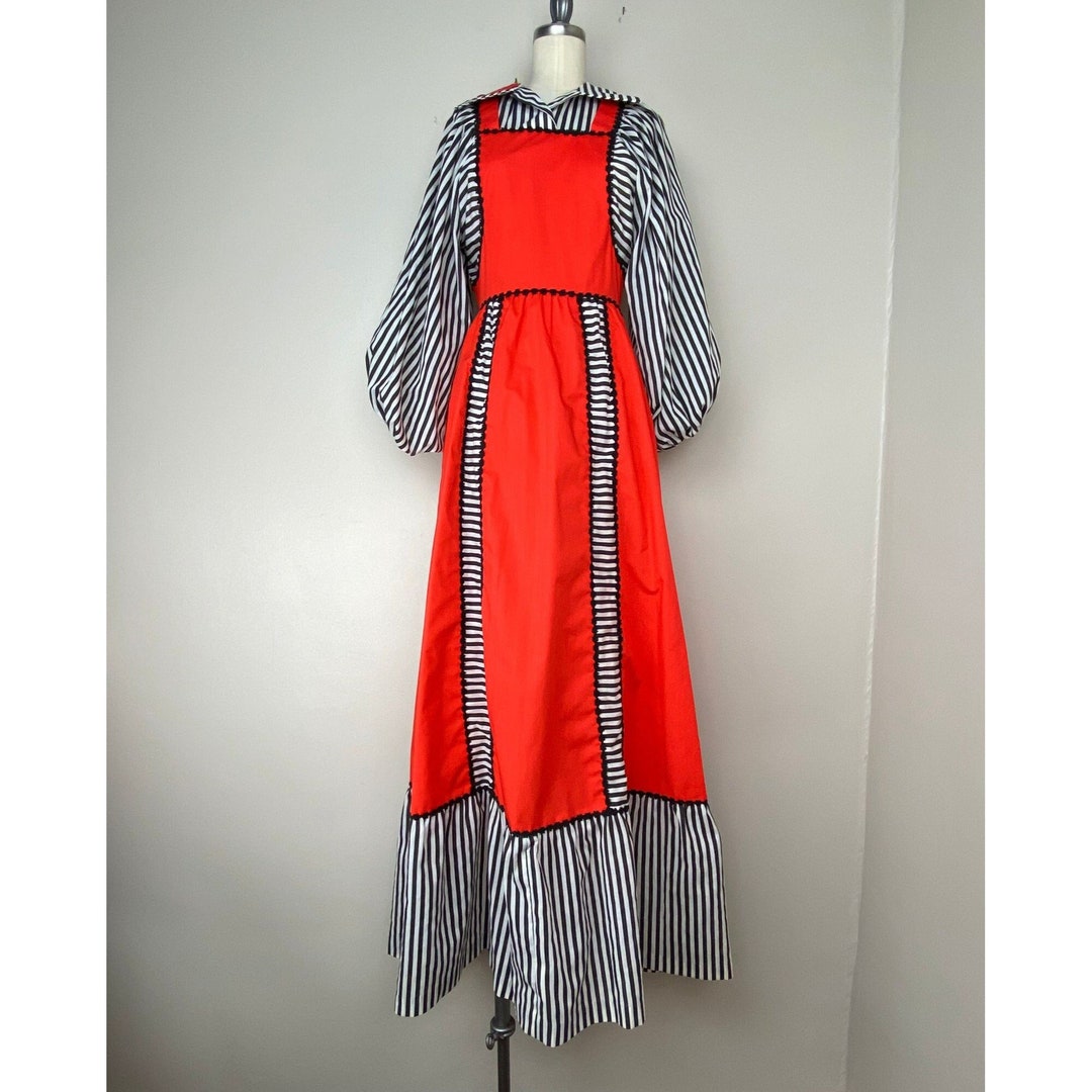 Vintage 1970s Pinafore Style Cottagecore Dress, Juniors by Jim N Me ...