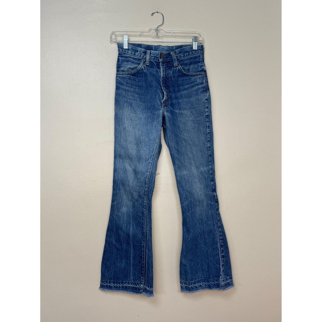Vintage 1970s Flare Leg Levi’s Blue Jeans, 26"x28.5", Orange Tab - Etsy
