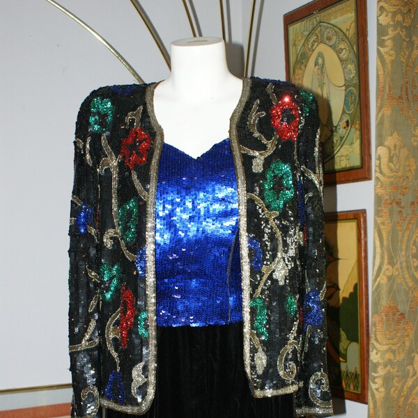 Beaded Silk Jacket - Etsy
