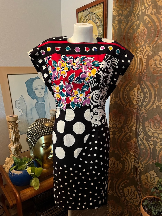 Tailored graphic print dress - Gem