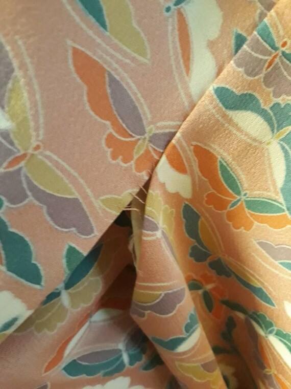 Vintage Butterfly Kimono Japanese Yukata Robe - Gem