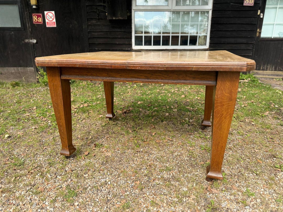 Victorian Solid Oak Wind Out Table Etsy