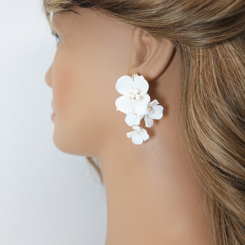 Swarovski Porcelain Ceramic White Flower Pearl Sparkling - Etsy