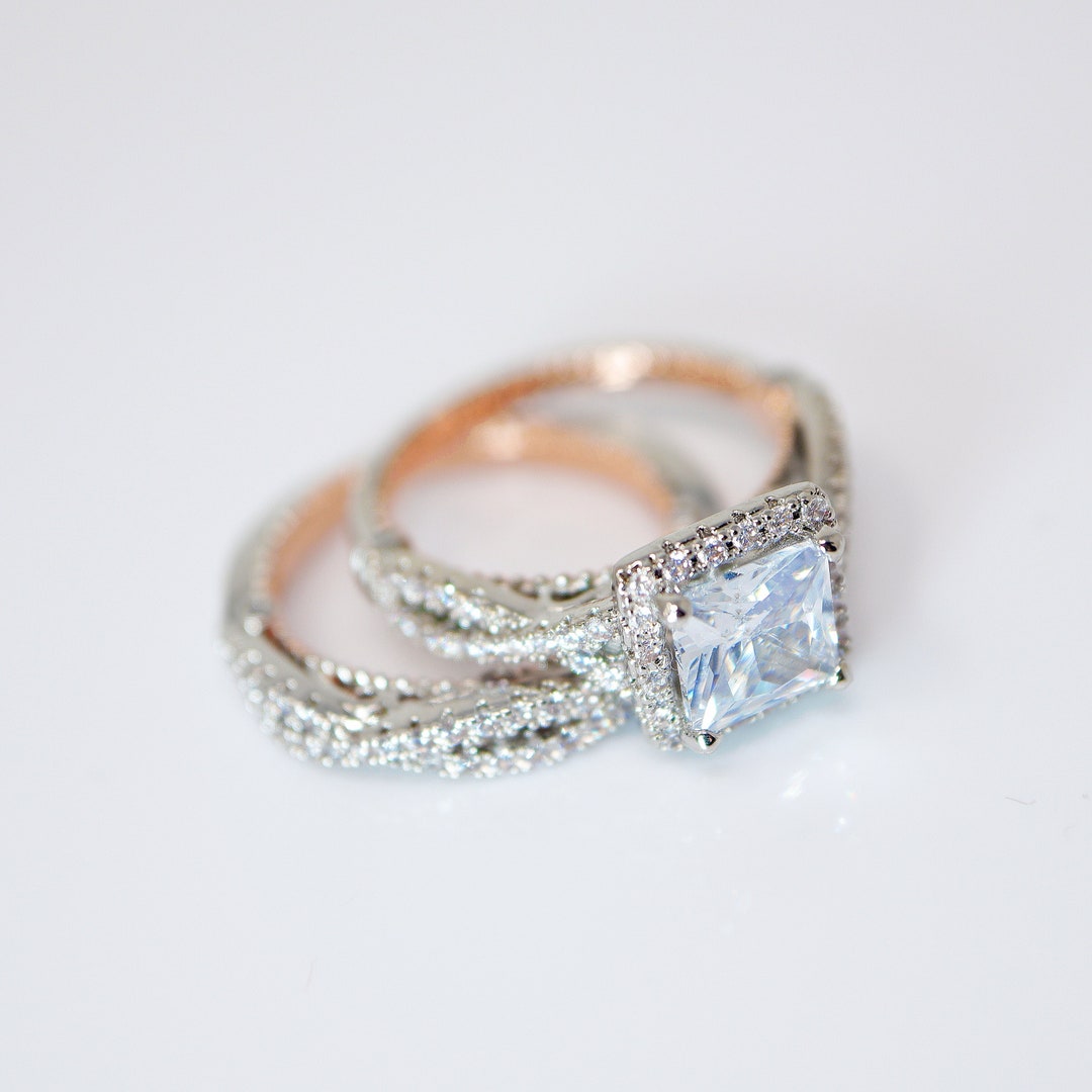 CZ Moonlight on A Bridge Proposal Ring, Statement Ring, Engagement Ring ...