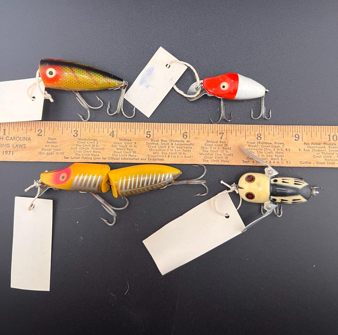 Retro Hooks: Lot of 4 Vintage Heddon Fish Lures. - Etsy
