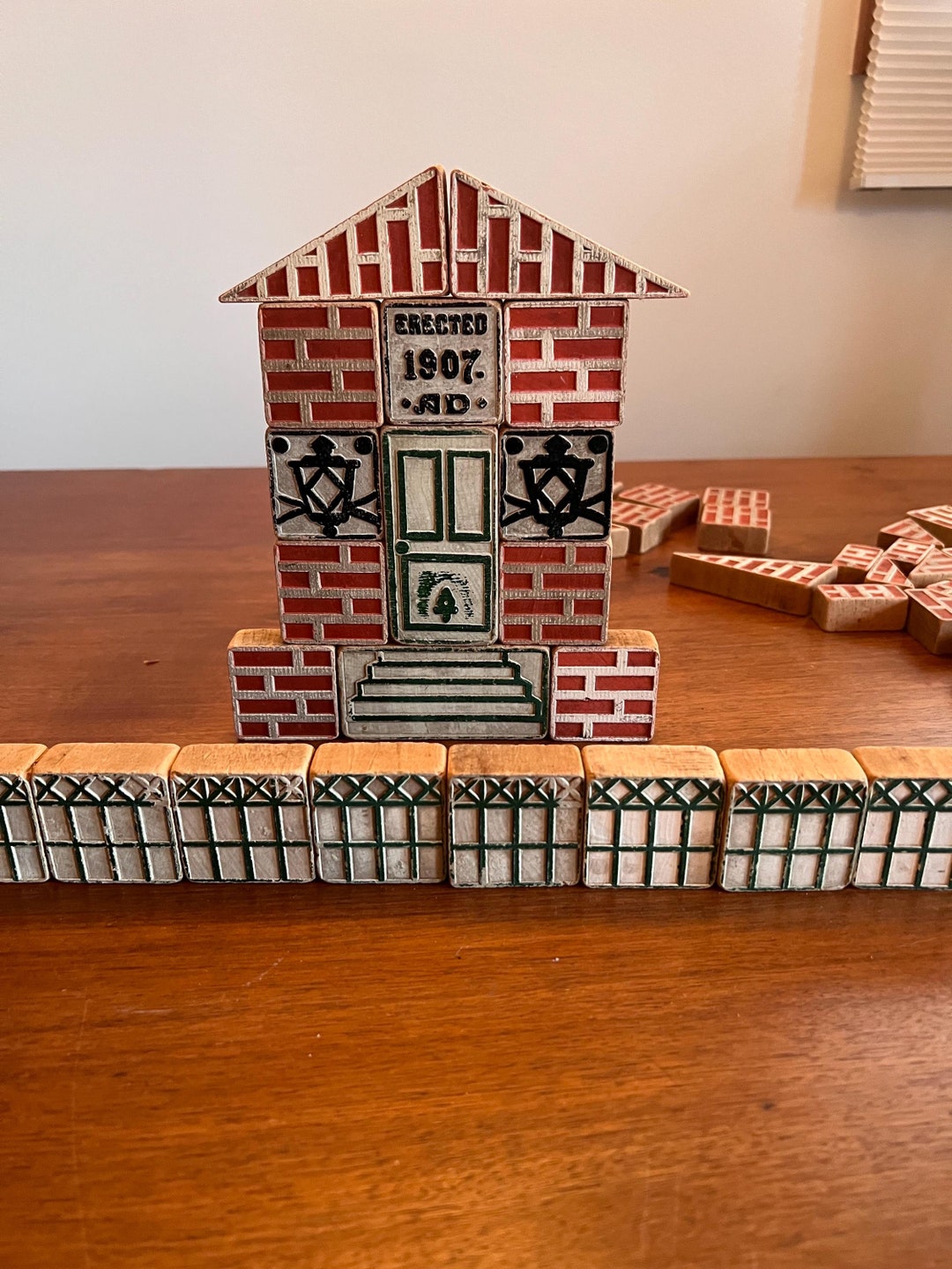 Vintage Early 1900’s Building Blocks, Two-sided Architecture - Etsy