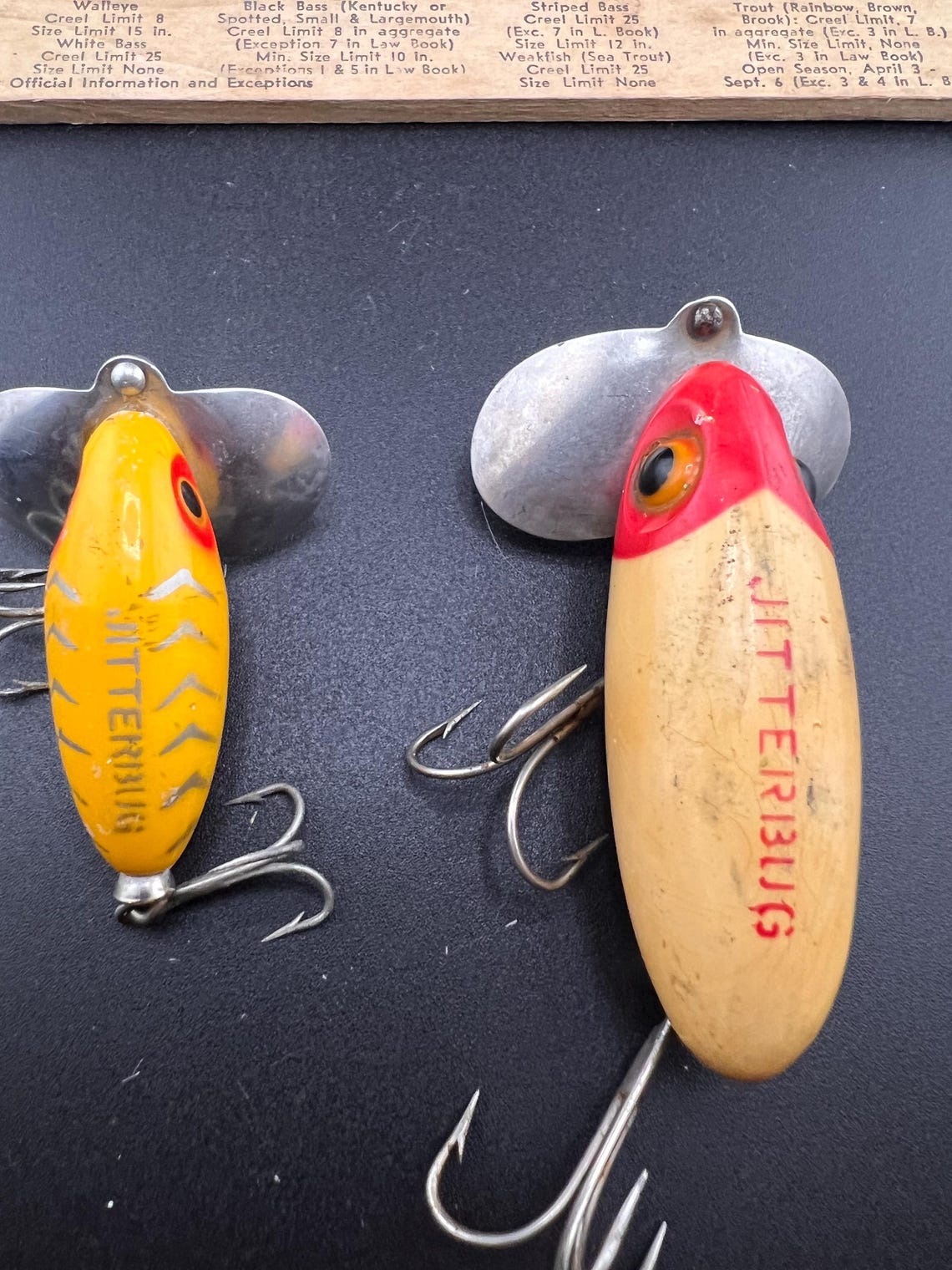Vintage Fred Arbogast Jitterbug Lures: 1940s Fishing Tackle, Lot of 2 ...