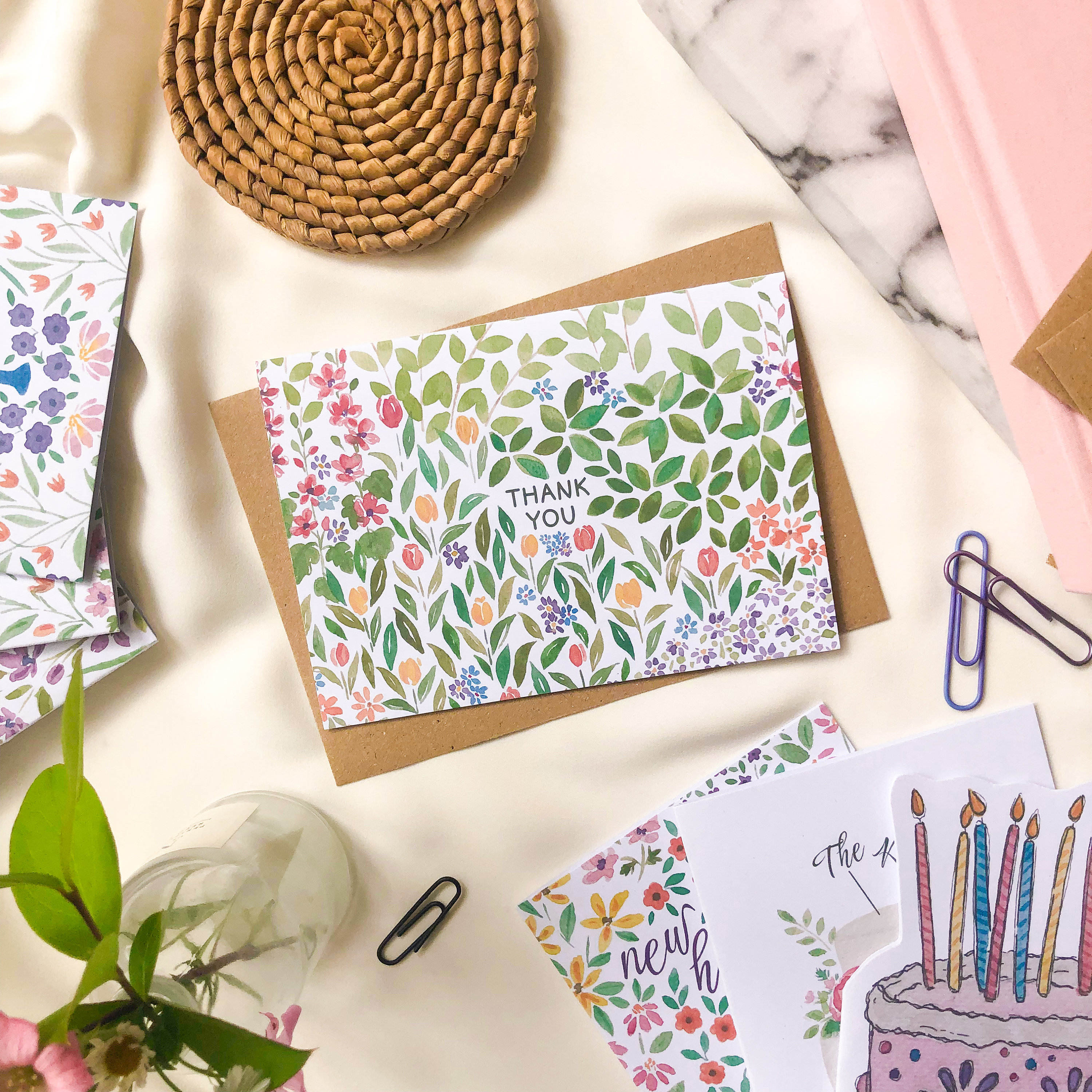 Thank You Spring Flowers Card Tulips, Colourful Multipack, Thanks ...