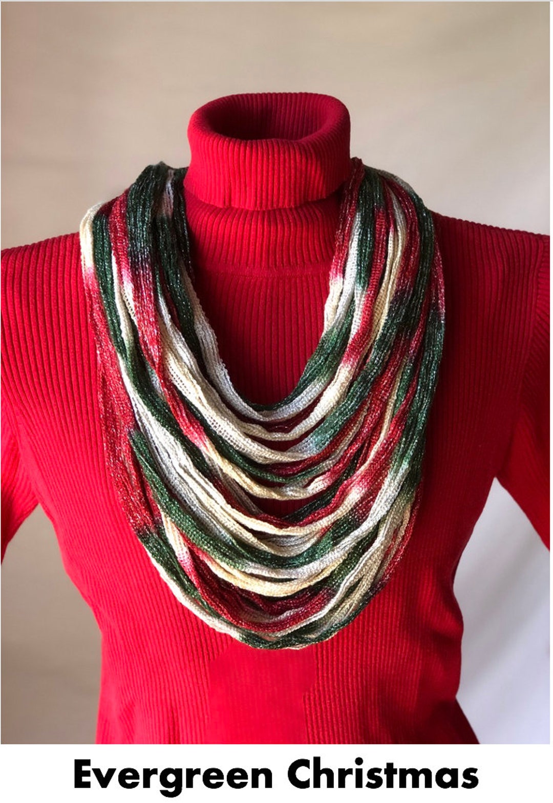 Infinity Scarf, Scarf, Multi-Colored Scarf, Lightweight Scarf, Soft ...