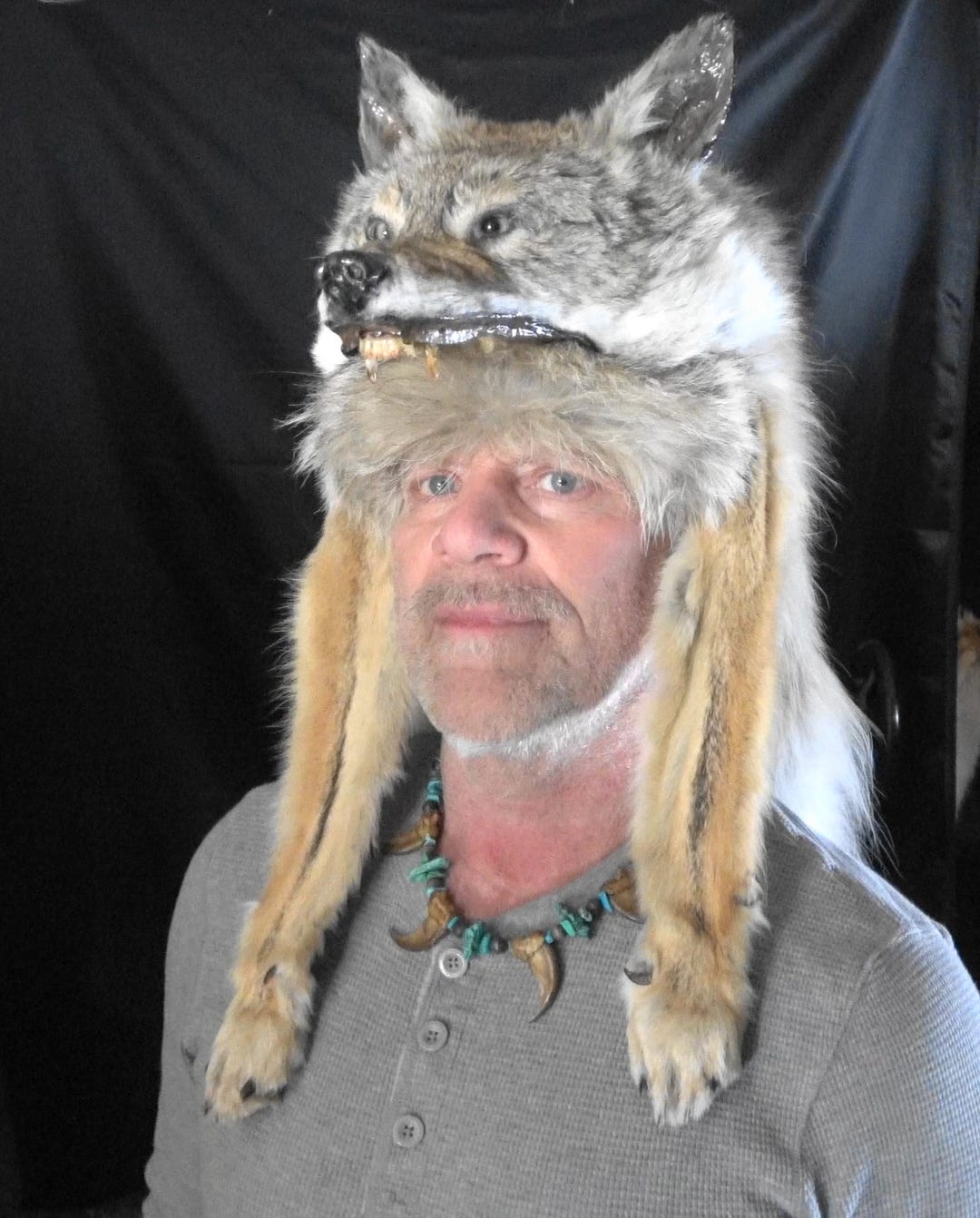 Coyote Mountain Man Fur Hat - Etsy