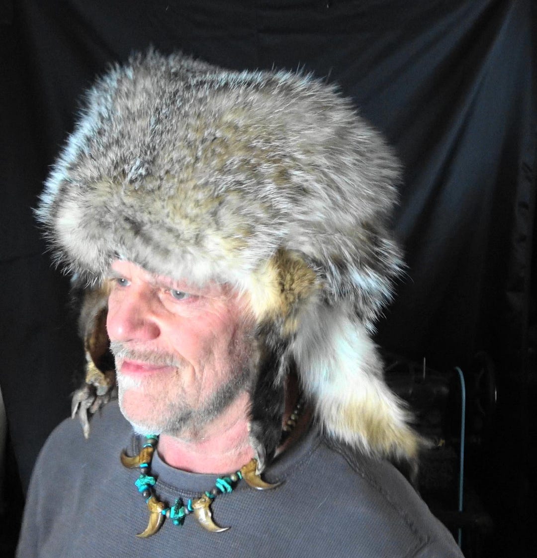 Badger Fur Hat With Claws - Etsy