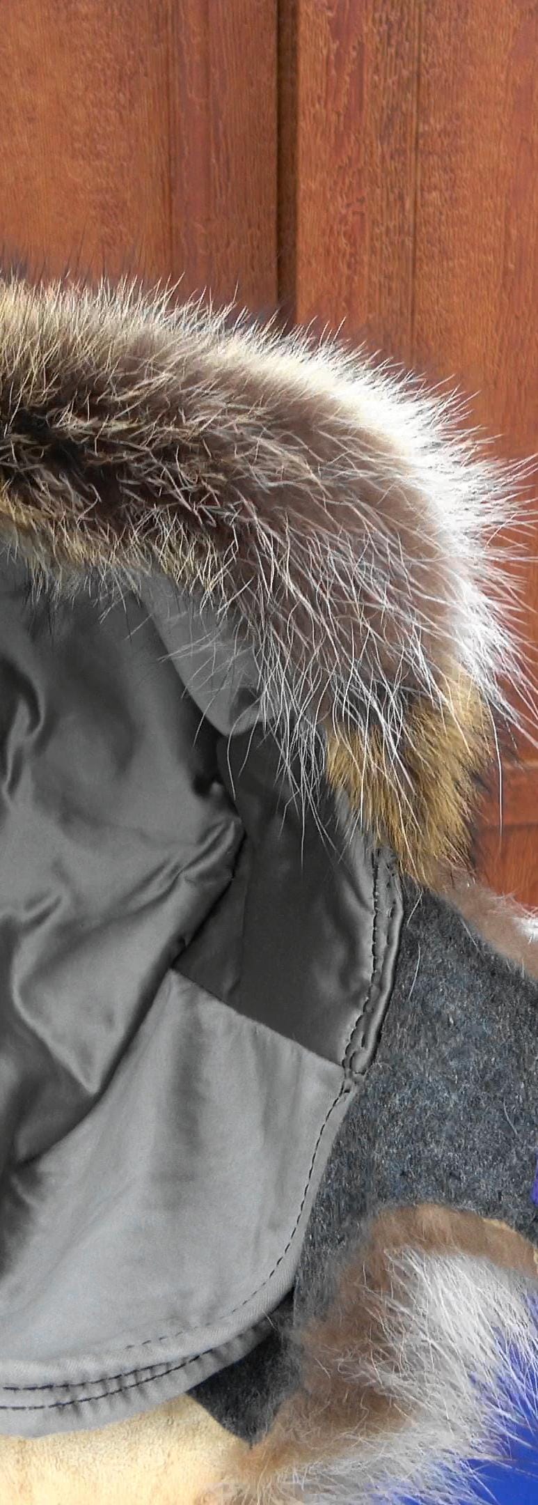 Coyote Fur Hat Mountain Man Ski Cold Weather Hats Beaver Fox Raccoon - Etsy