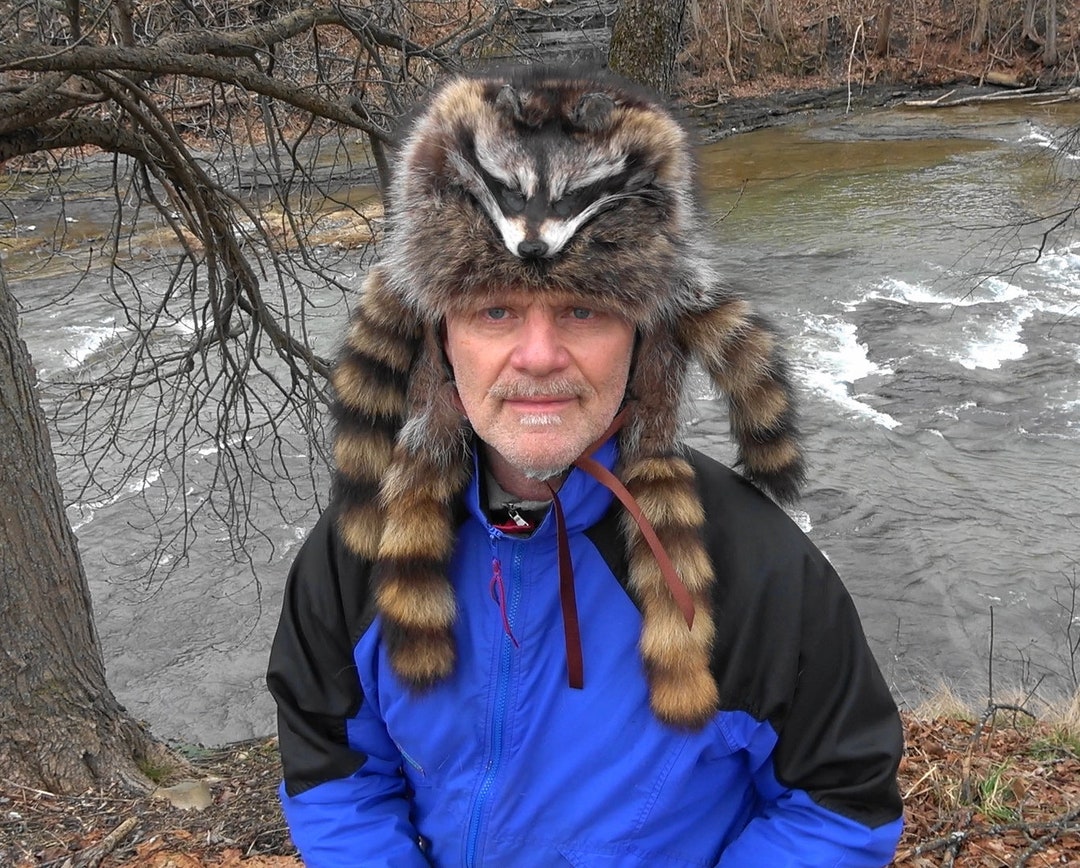 Raccoon Fur Hat Davey Crockett Daniel Boon Hats. Red Fox Coyote - Etsy