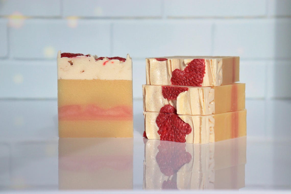 Strawberry Shortcake PRE-ORDER, Cold Process Soap, Valentines Day Soap ...
