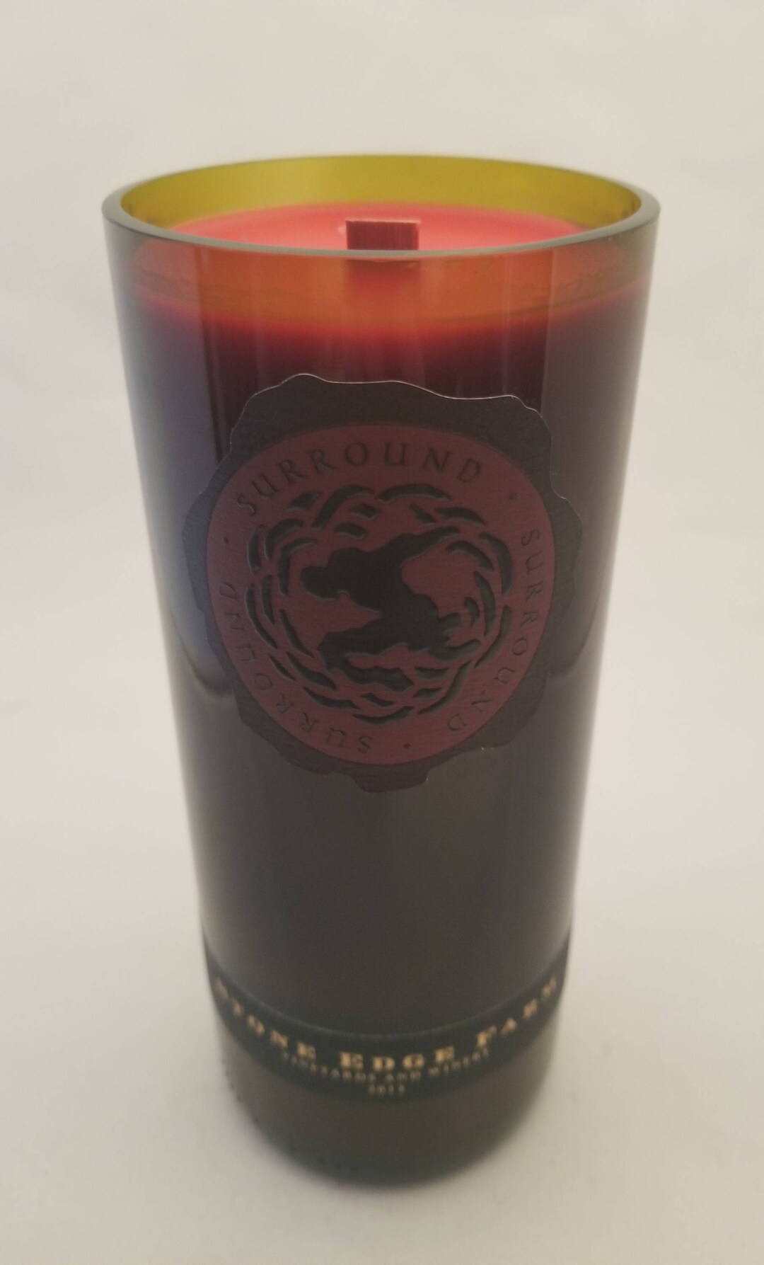 Recycled Wine Bottle Candle atomic Fireball Scent - Etsy