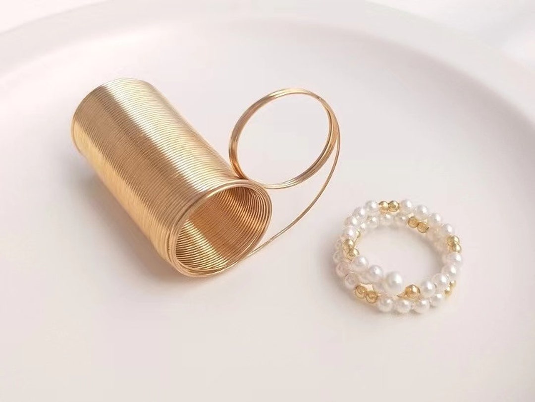 68 Loops Memory Wire Ring Loops Gold Plated Rings or Earring Wire Make ...
