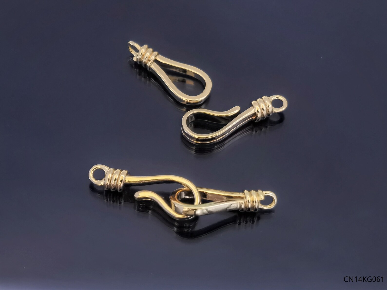 14k Gold Fish Hook Shaped Jewelry Clasp/ Hooks Clasps for - Etsy