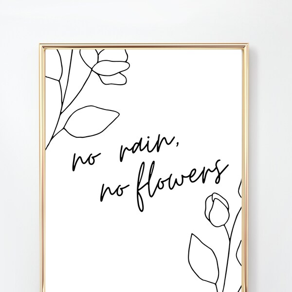 No Rain No Flowers - Etsy