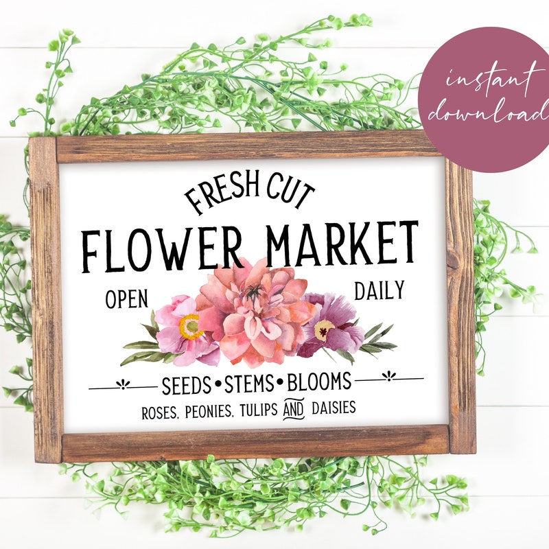 Fresh Cut Flowers Sign - Etsy