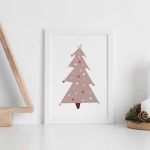 Bohemian Christmas Decor, Boho Christmas Wall Art, Modern Christmas ...