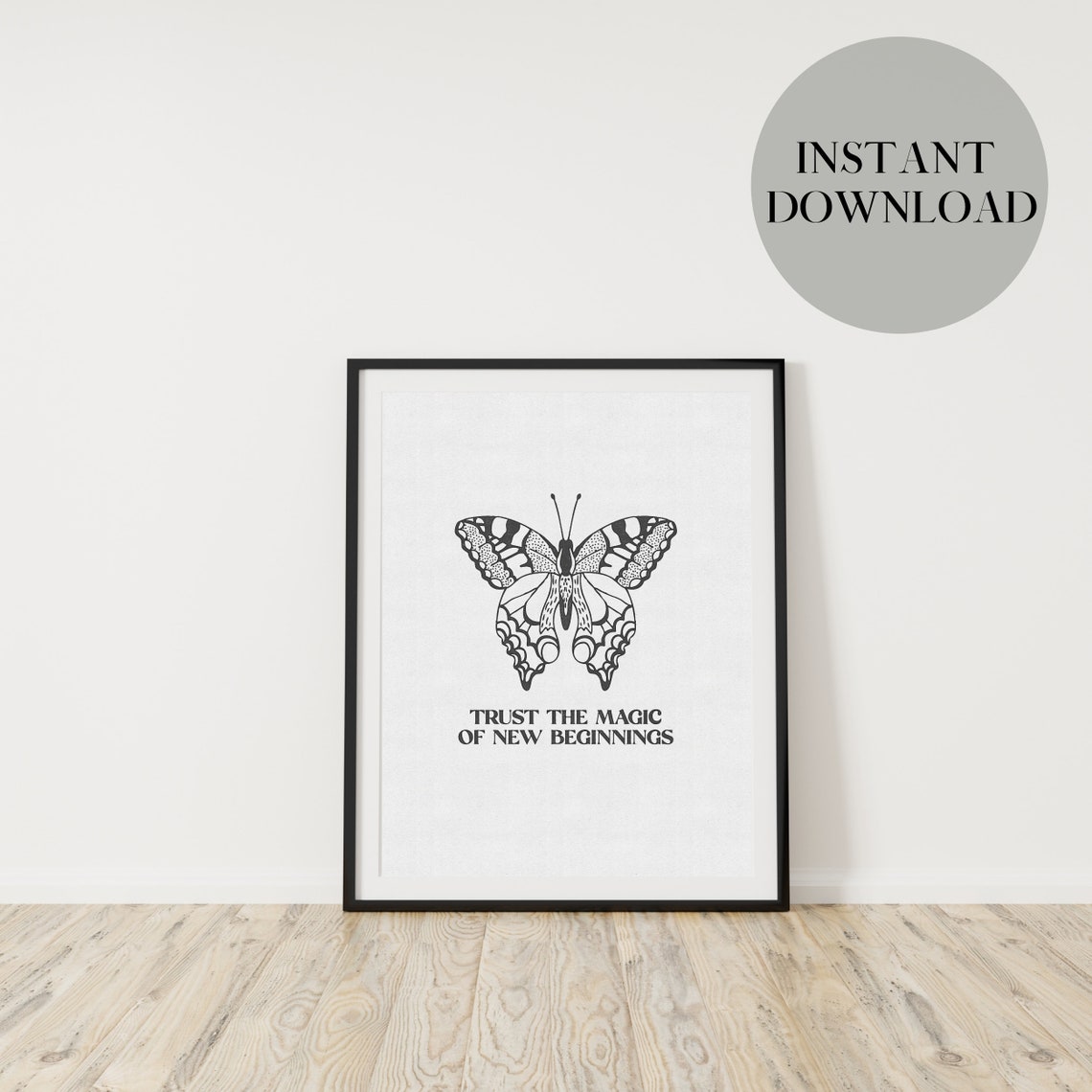 Butterfly Printable Wall Art Inspirational Quote Print | Etsy