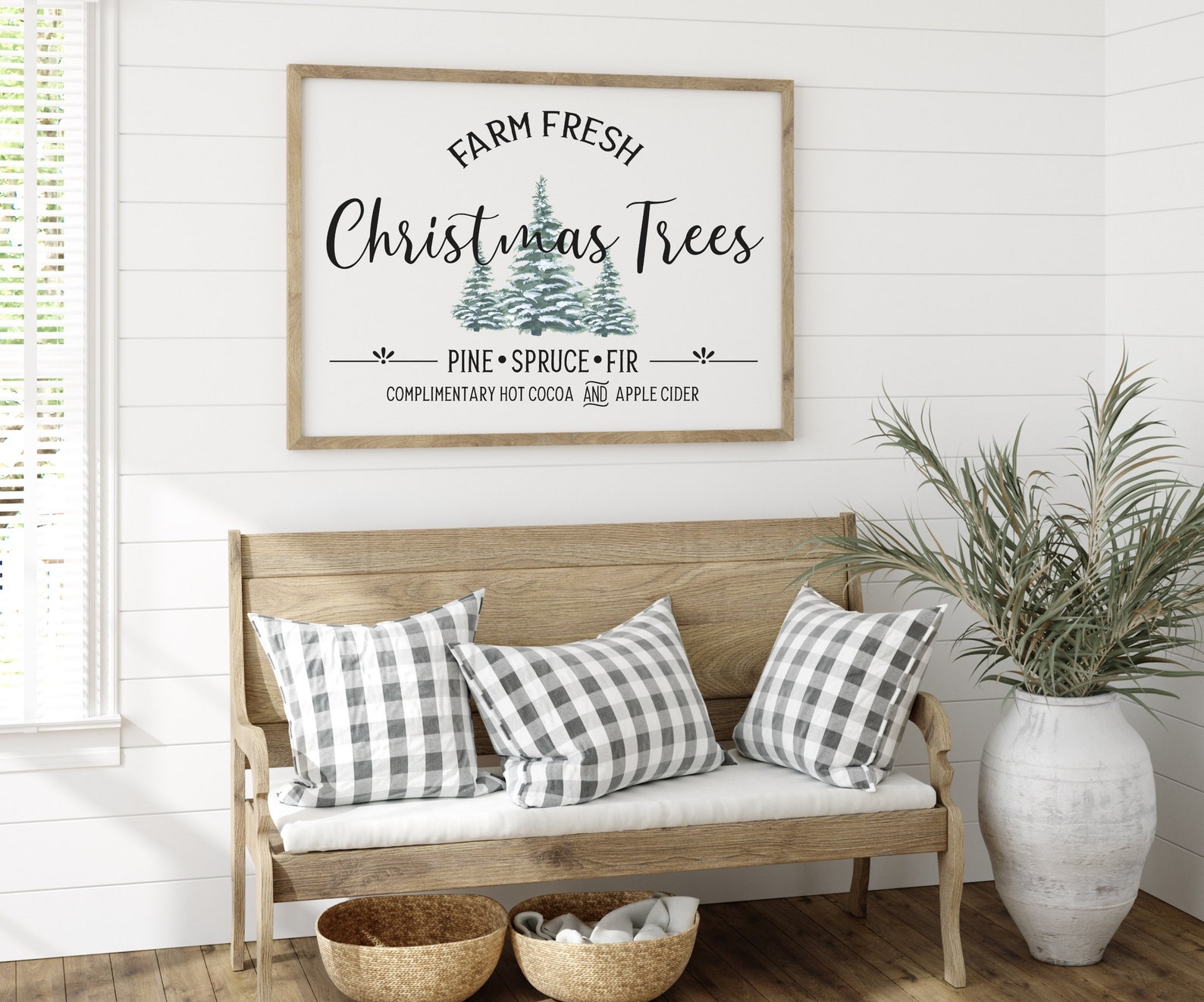 Farm Fresh Christmas Tree Sign Christmas Decor Christmas | Etsy