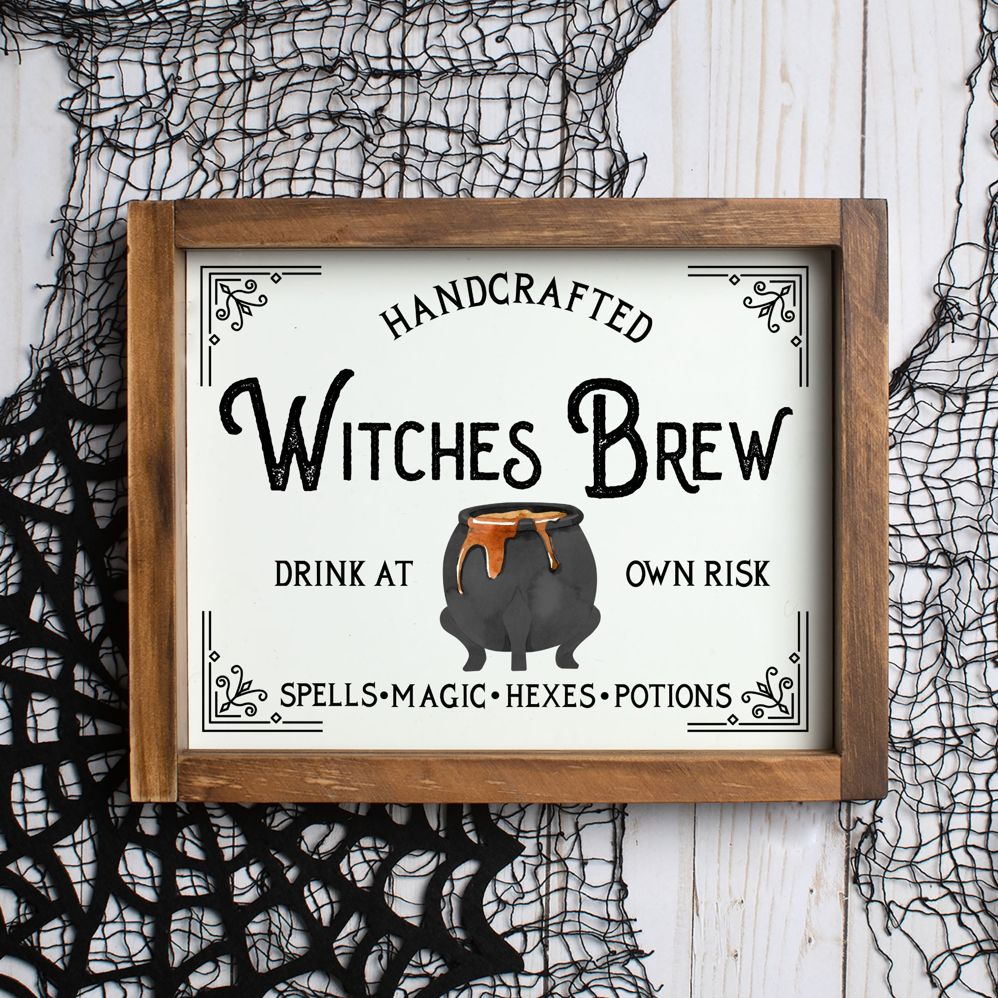 Witches Brew Halloween Sign Halloween Decor Halloween - Etsy