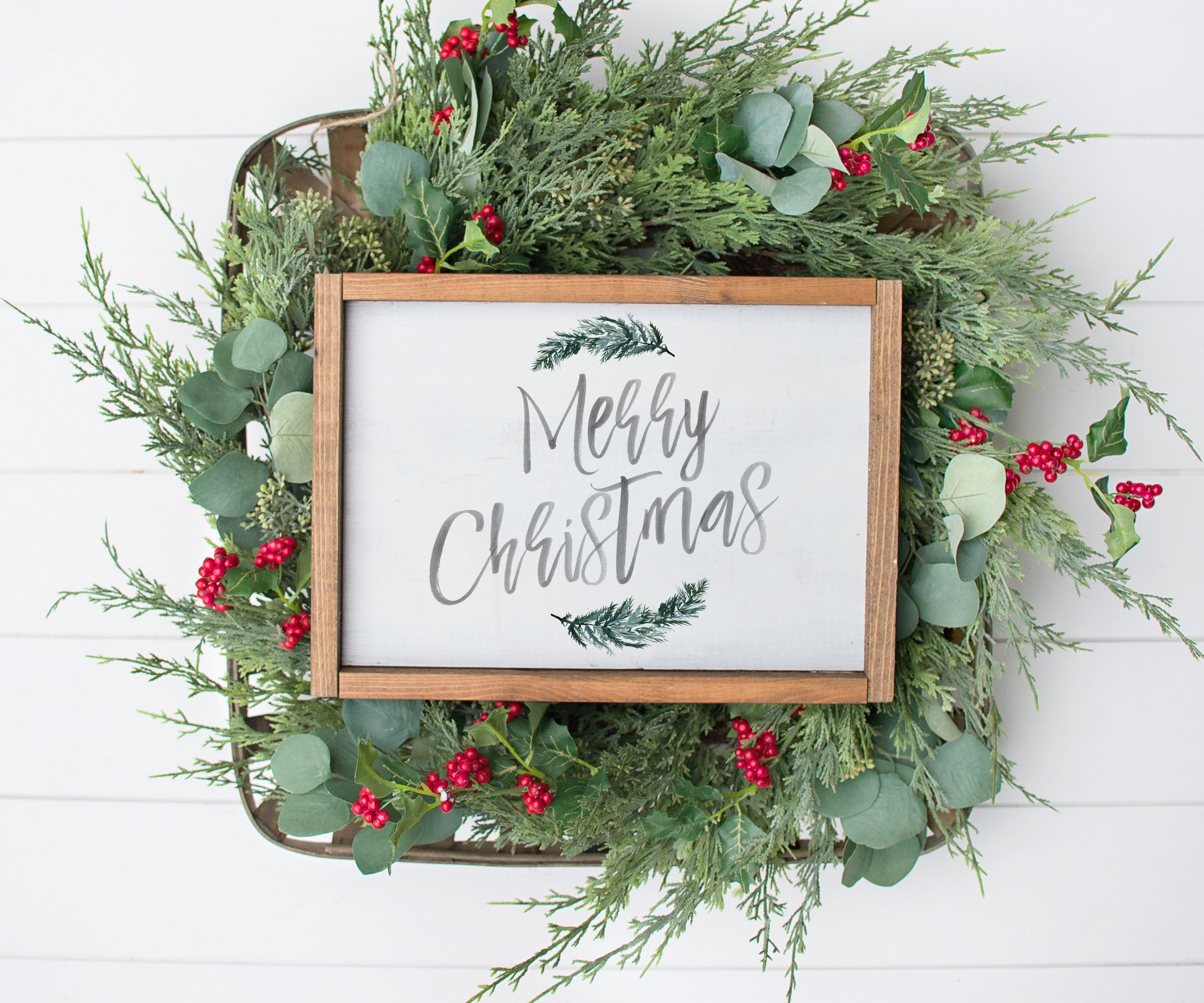 Farmhouse Christmas Decor Farmhouse Holiday Decor Merry - Etsy