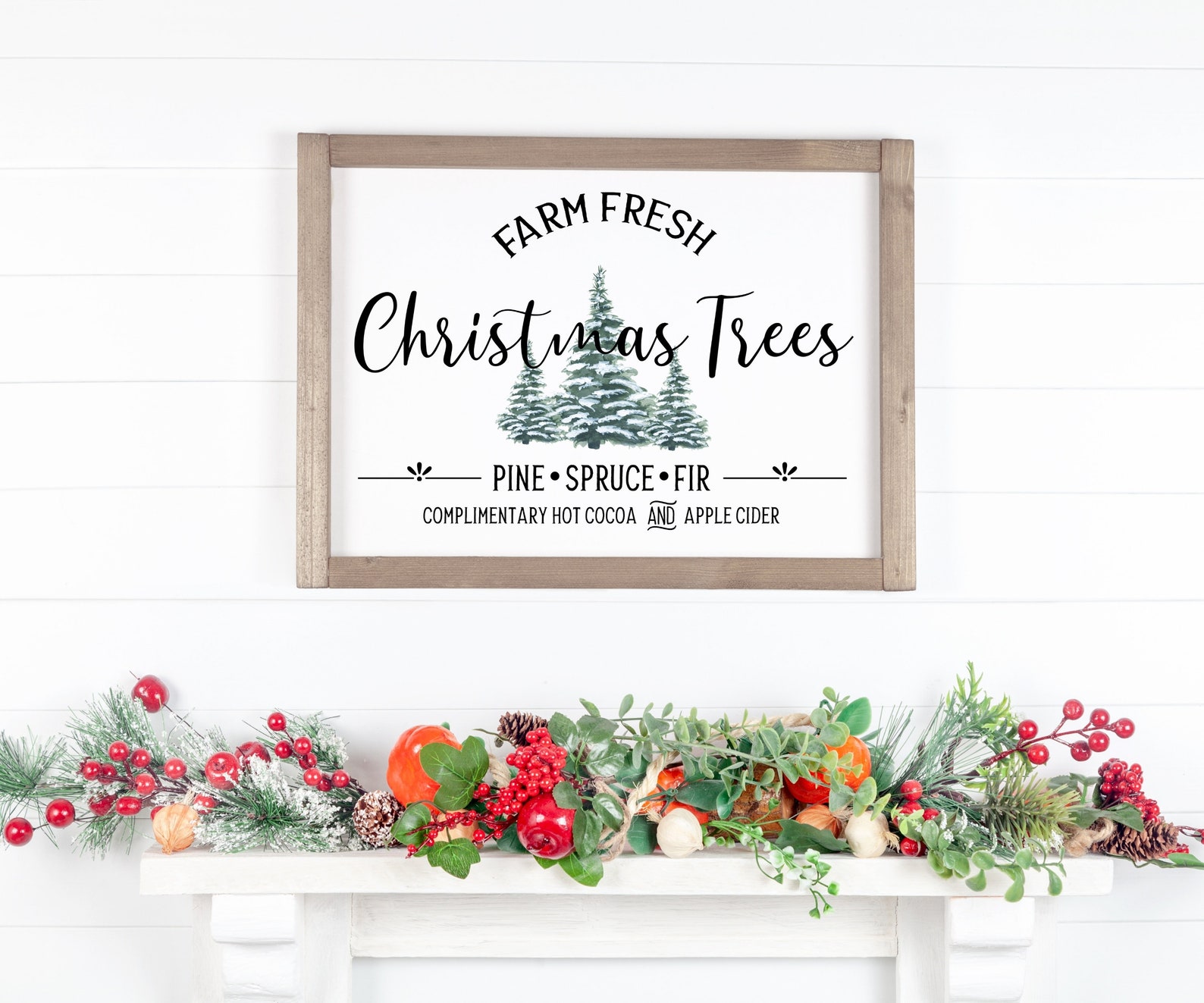 Farm Fresh Christmas Tree Sign Christmas Decor Christmas - Etsy