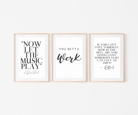 Set of 3 Rupaul Quote Bundle Digital Download/ Rupaul Quote | Etsy