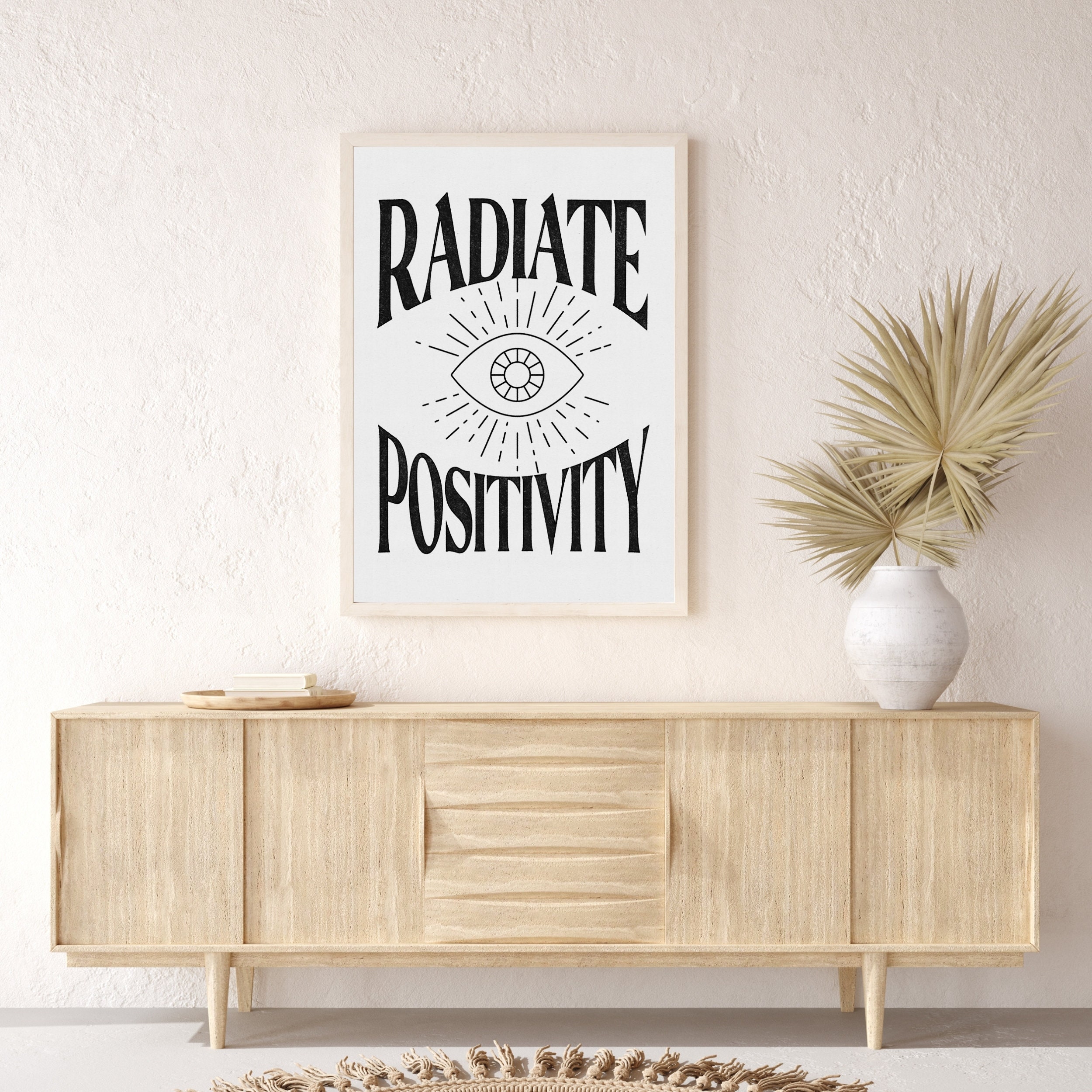 Radiate Positivity Poster Inspirational Room Decor Aesthetic | Etsy