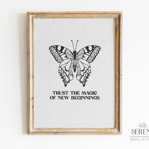 Butterfly Printable Wall Art, Inspirational Quote Print, Motivational ...
