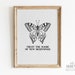 Butterfly Printable Wall Art, Inspirational Quote Print, Motivational ...