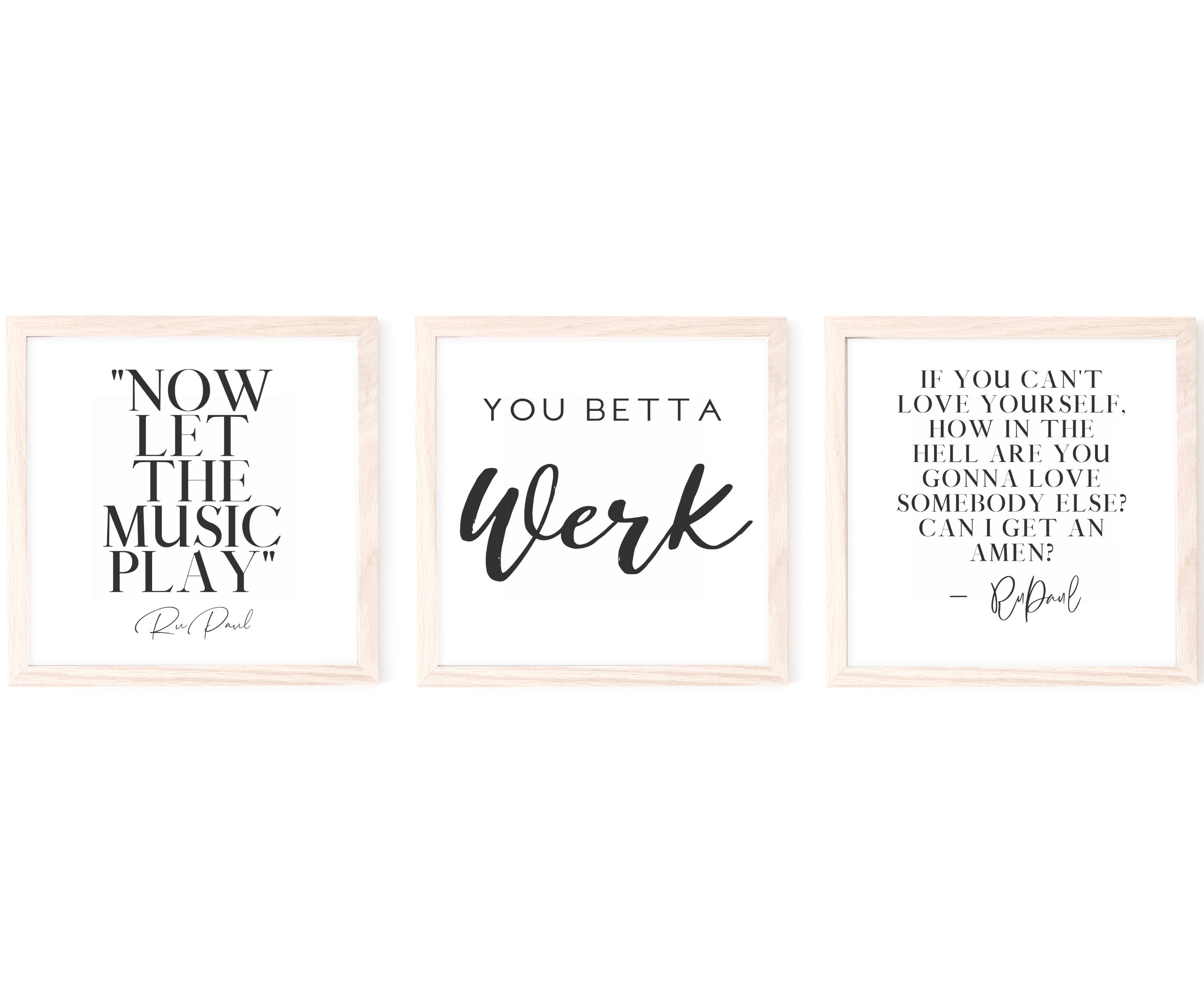 Set of 3 Rupaul Quote Bundle Digital Download/ Rupaul Quote | Etsy