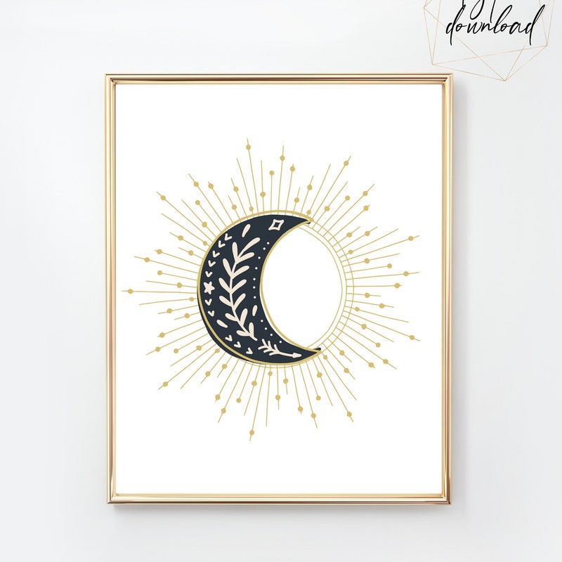 Sun and Moon Poster - Etsy