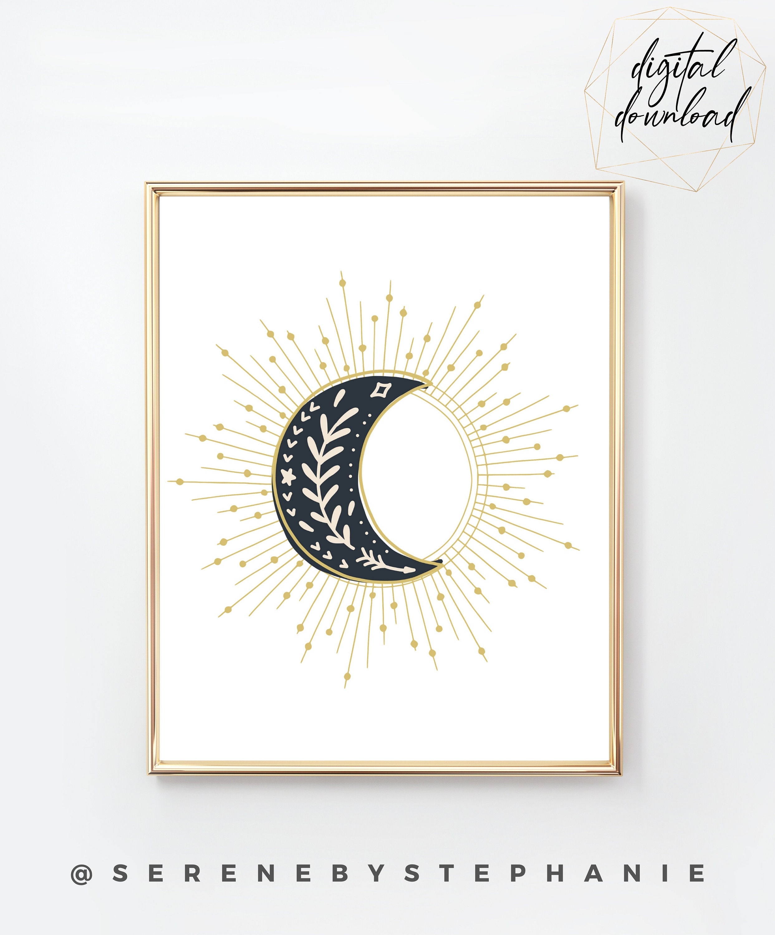 Abstract Moon Painting